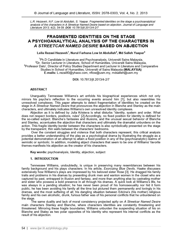 Fragmented Identities On The Stage A Psy | PDF