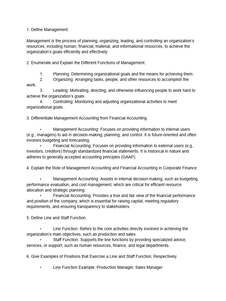 Management Accounting | PDF