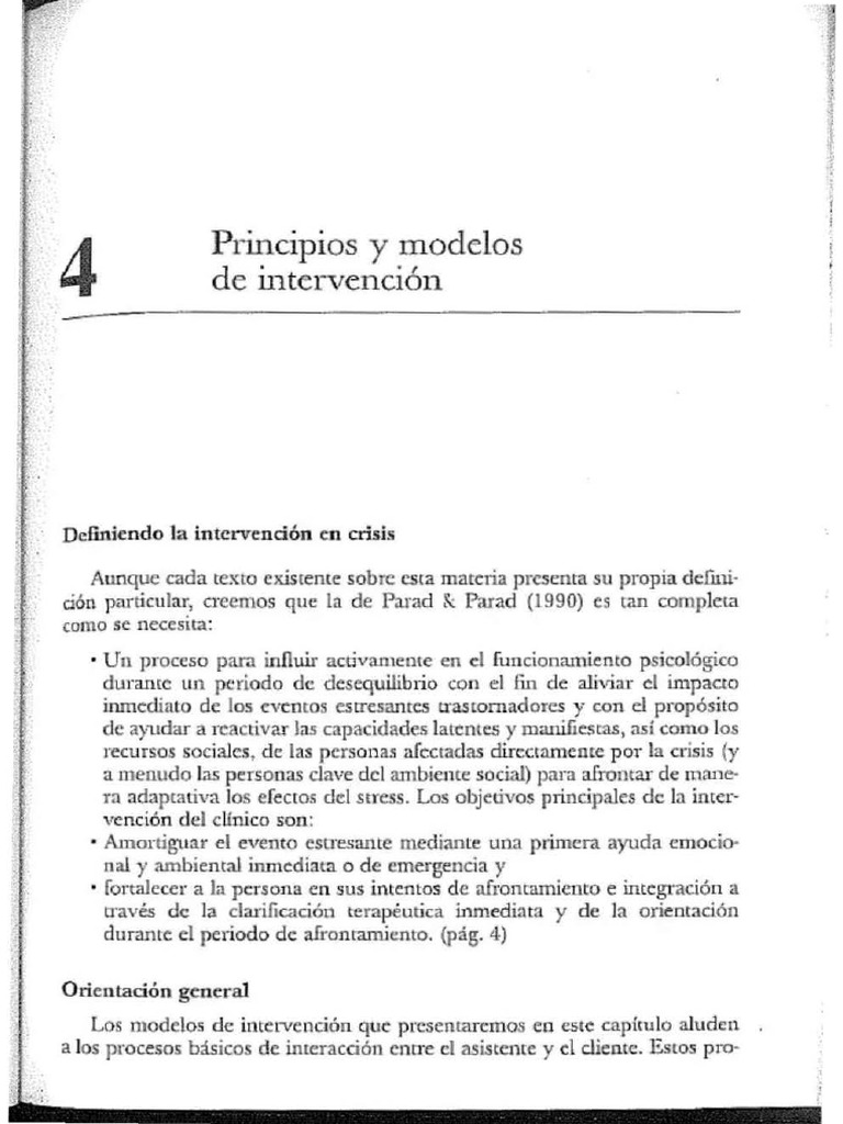Principios y Modelos de Interv en Crisis | PDF