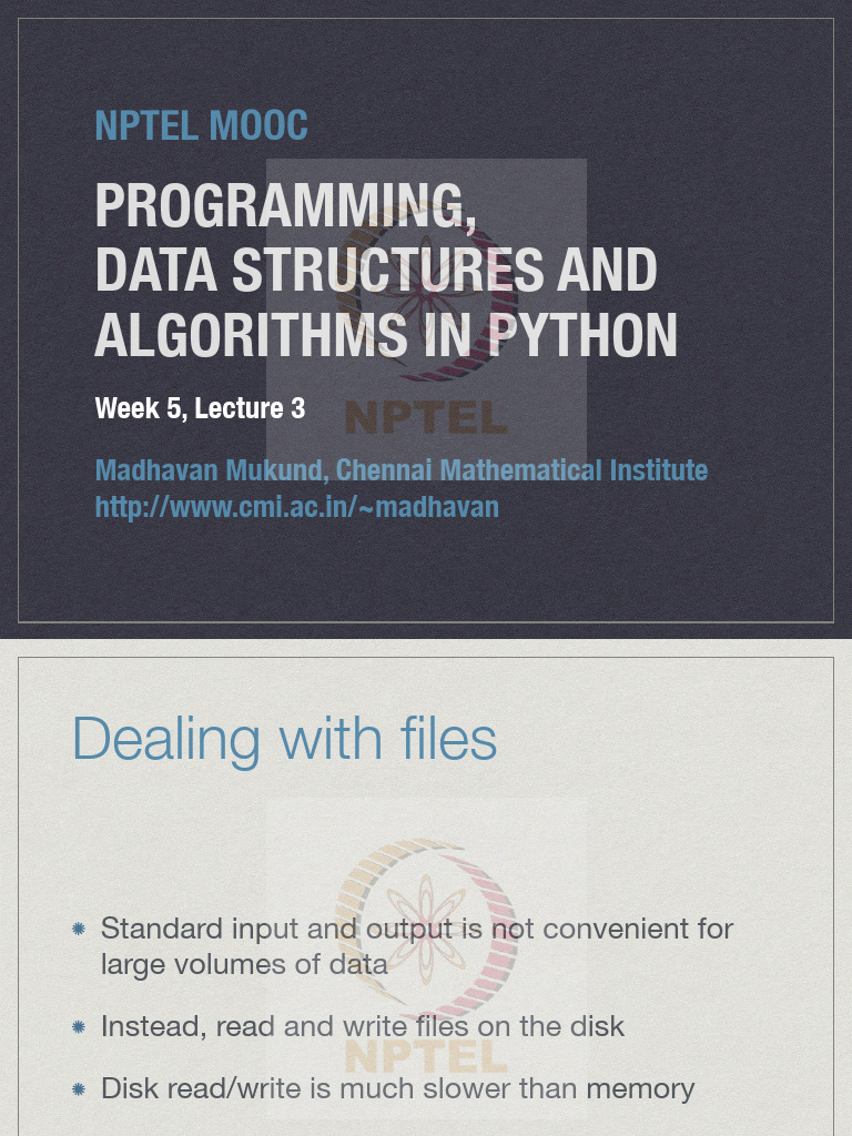 Python Week5 Lecture3 Handout | PDF