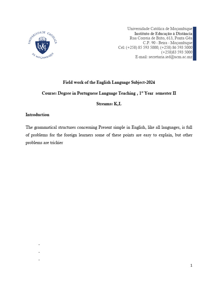 Trabalho.ing 2024 1 | PDF