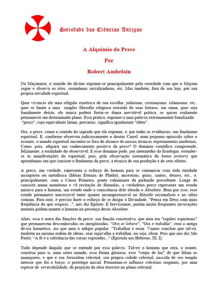A Alquimia Da Prece | PDF