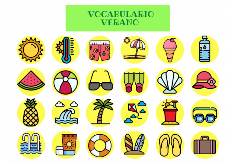 VOCABULARIO-VERANO | PDF