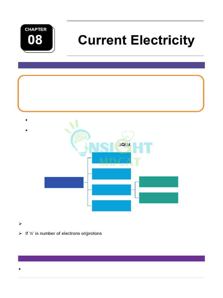 Current Electricity Master Book Physics Insight Mdcat | PDF