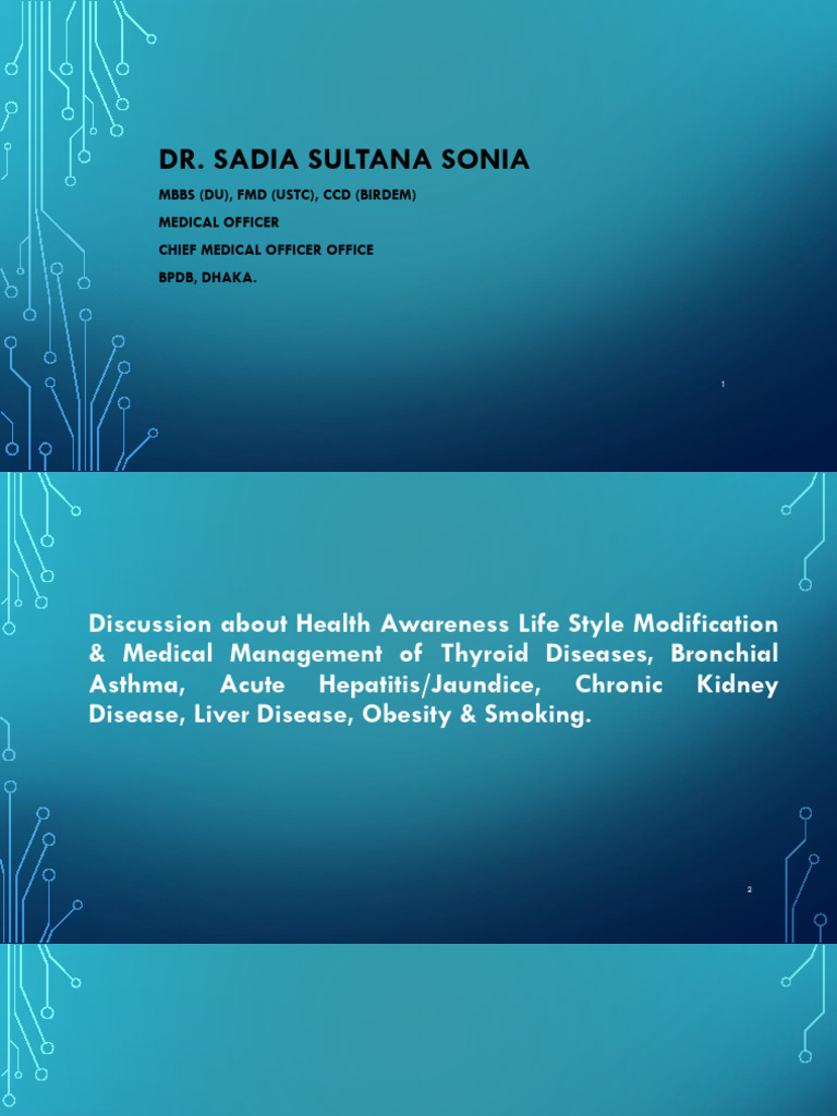 Thyroid Diseases Lecture by Dr. Sadia Sultana Sonia | PDF