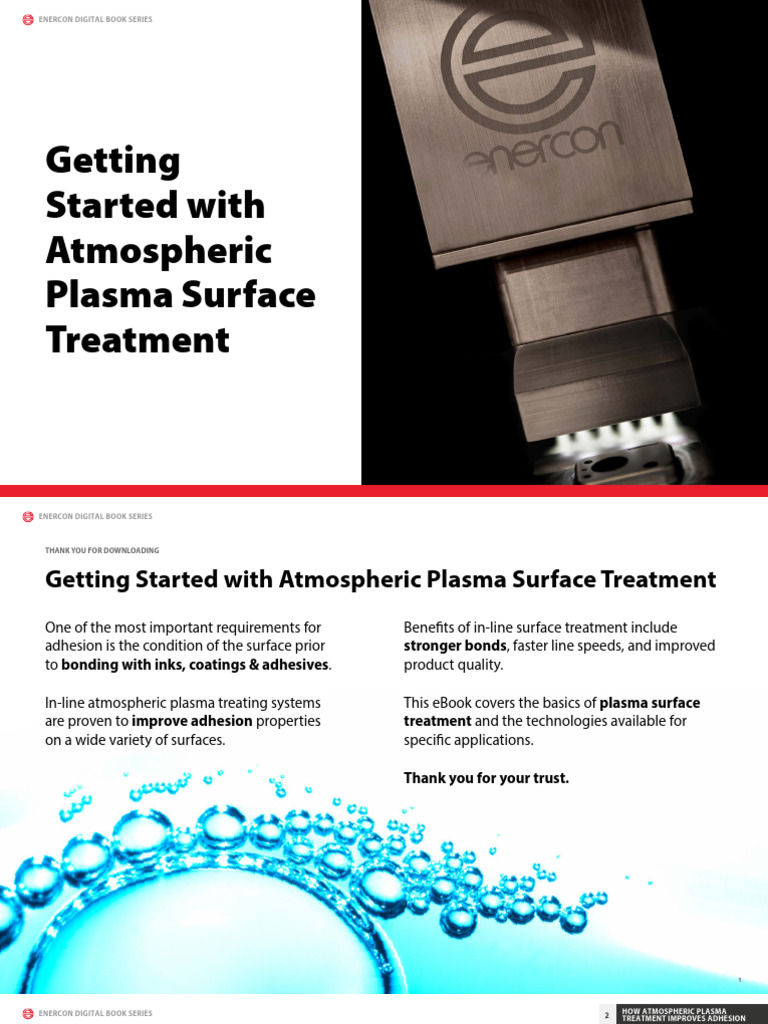 Ebook Enercon Getting Started With Plasma Treatment | PDF | Adhesion | Plasma (Physics)