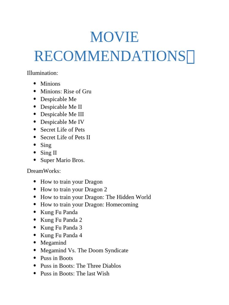 Movie Recommendations | PDF