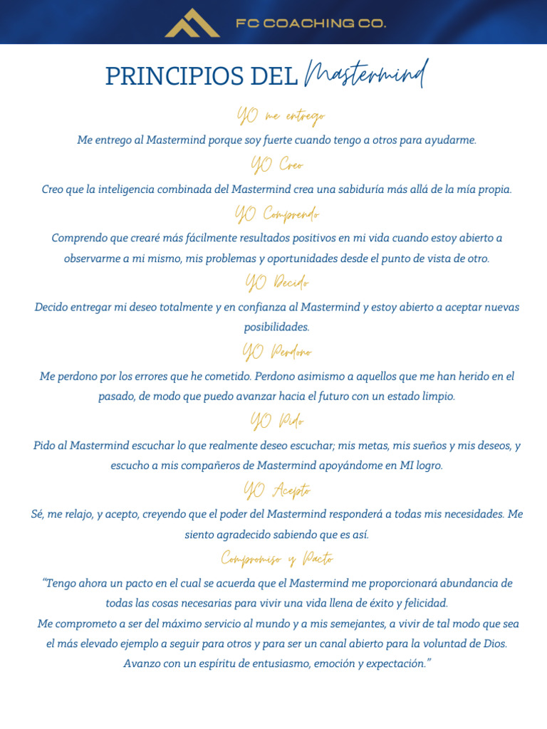 Principios Del Mastermind | PDF