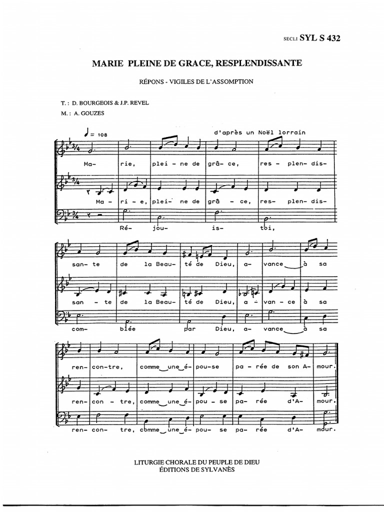 Marie Pleine de Grâce, Resplendissante - Gouzes | PDF