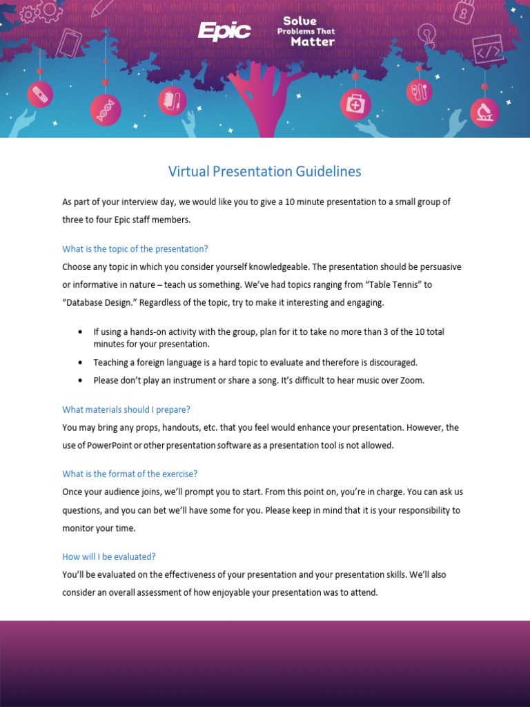 Virtual Presentation Instructions | PDF