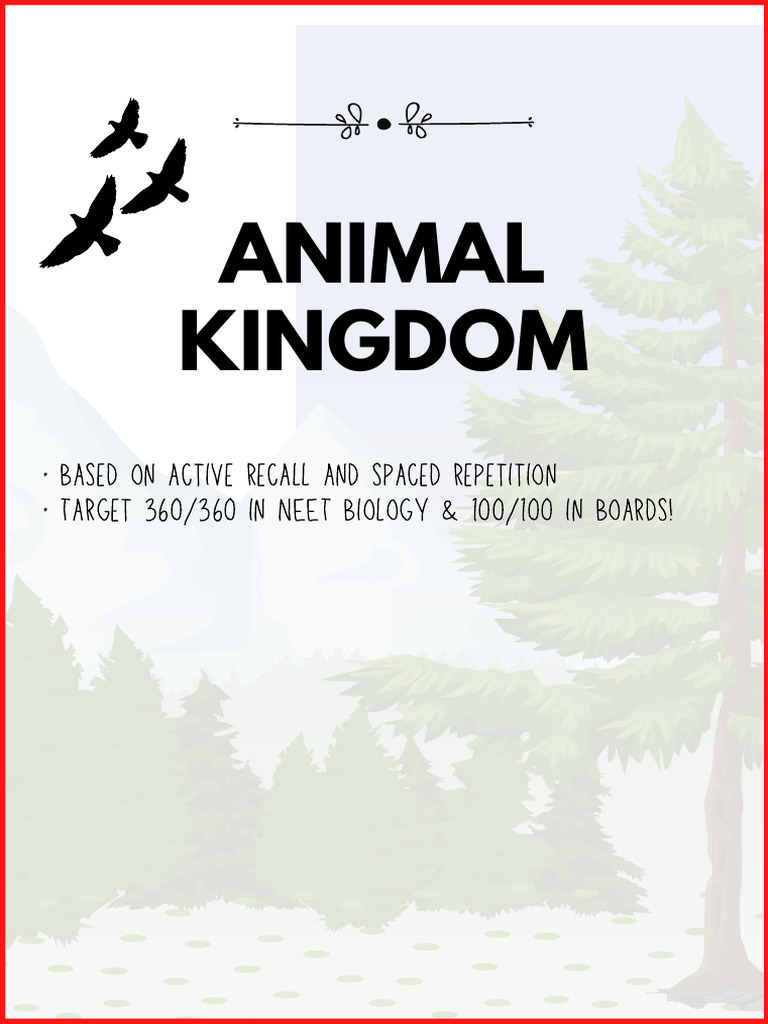Animal Kingdom Questions | PDF
