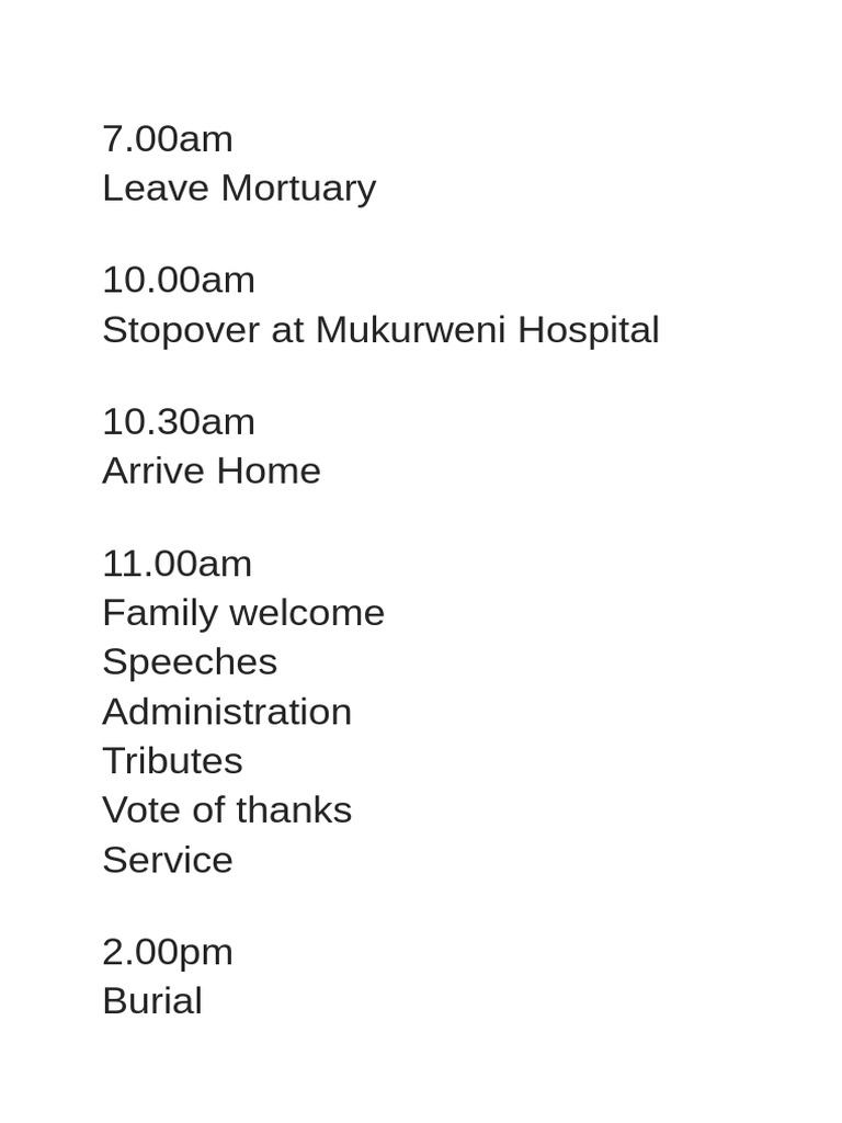 Funeral Programme | PDF