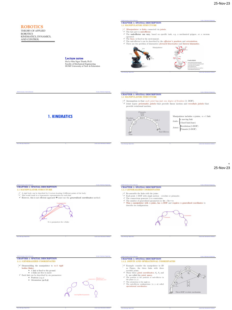 Lecture Notes 2 - Kinematics - v2 | PDF | Rotation | Mechanics