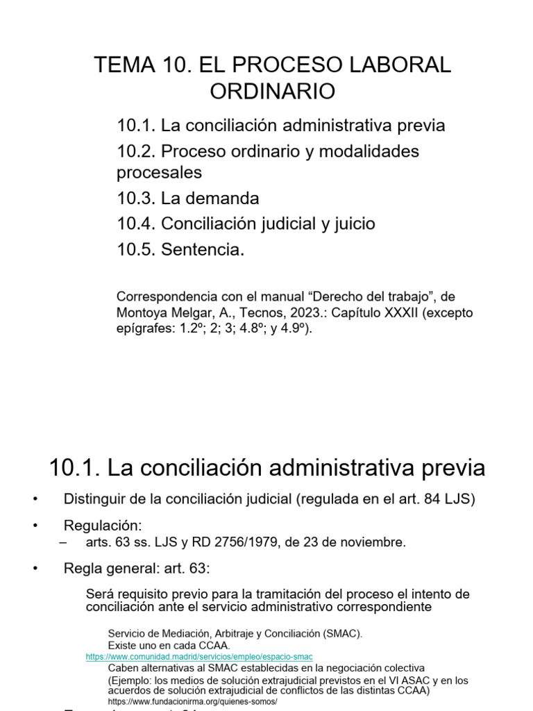 Esquemas Tema 10 Procesal | PDF