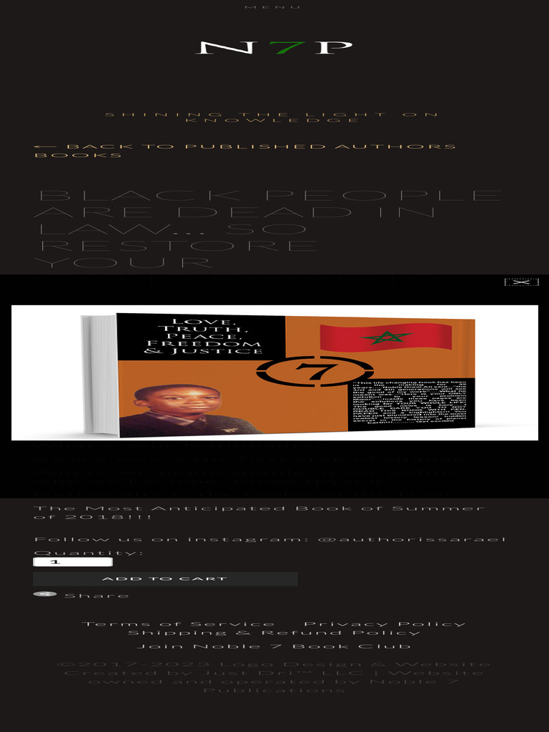 Black People Are Dead in Law... So Restore Your Citizenship - N7P | PDF