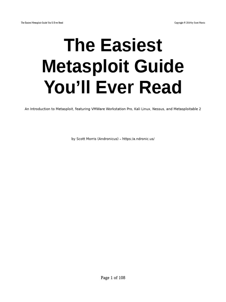 Introduction To Metasploit Pdf