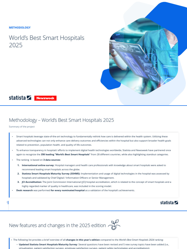 Methodology Worlds Best Smart Hospitals 2025 | PDF