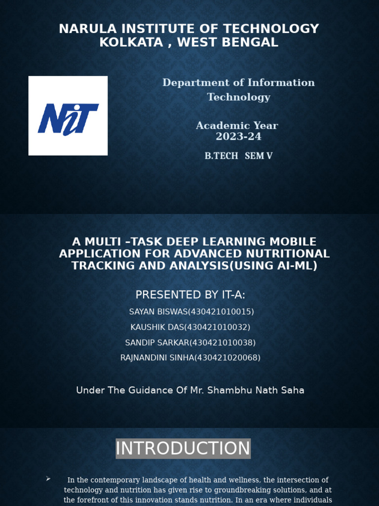 Food Calorie Estimation Using Machine Learning | PDF