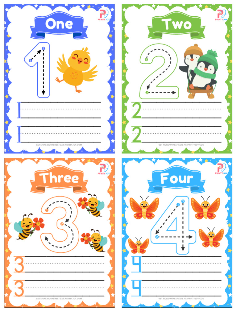 Numbers Flashcards For Kids 1 10 Free Printable | PDF