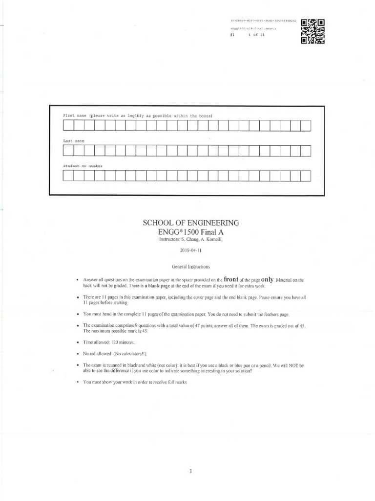 W19 ENGG1500 Final PDF | PDF