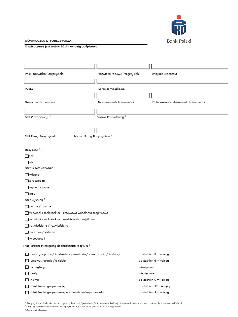 Poreczenie Kredyt | PDF