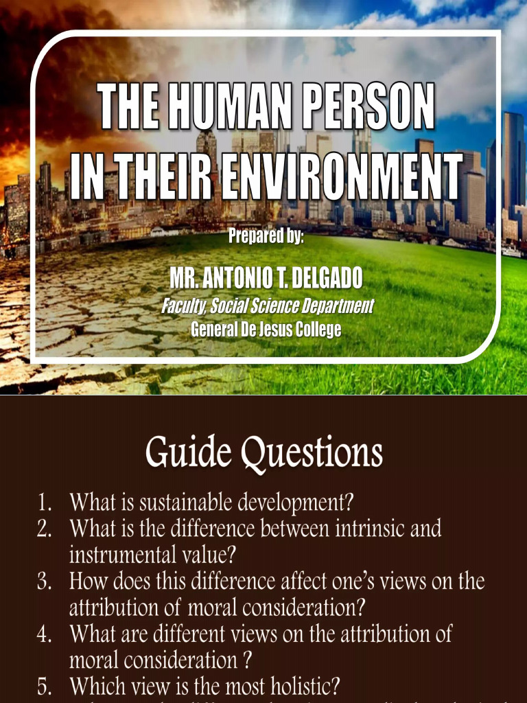 Human Person in Their Environment | PDF