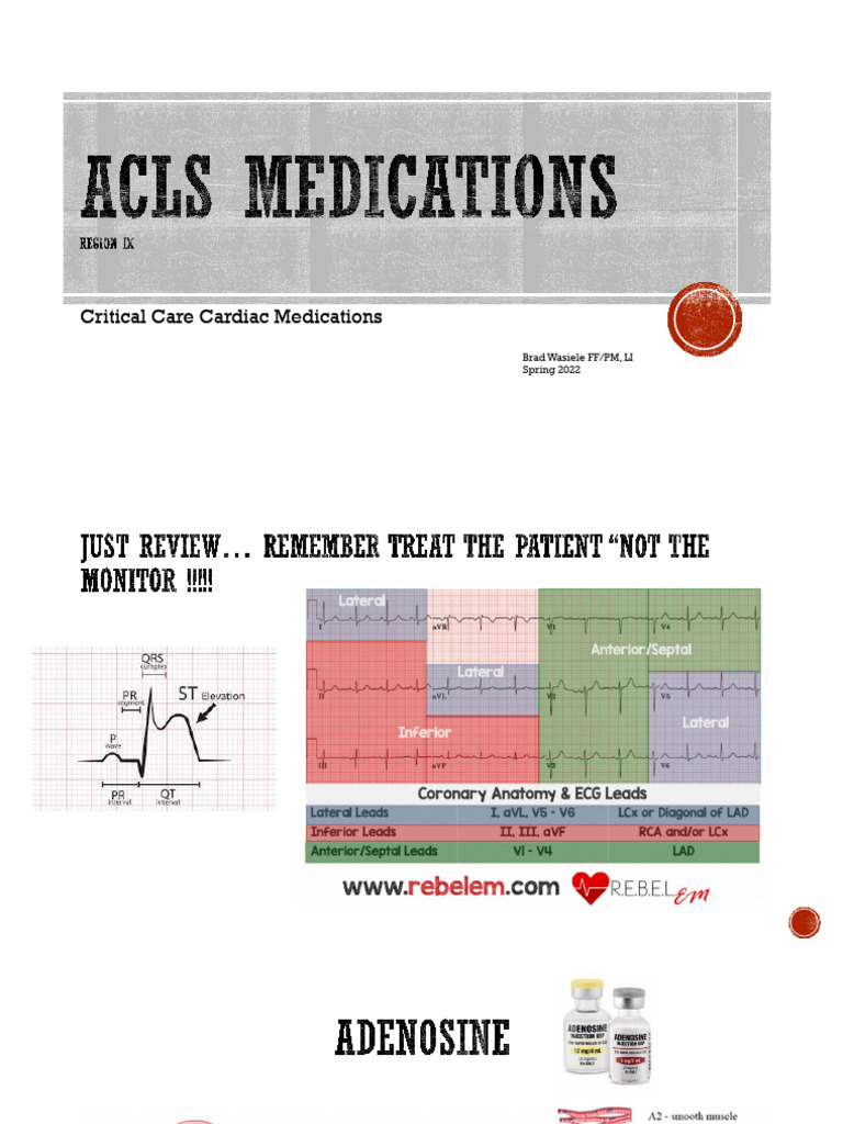 Acls Medications Review Spring 2022 | PDF