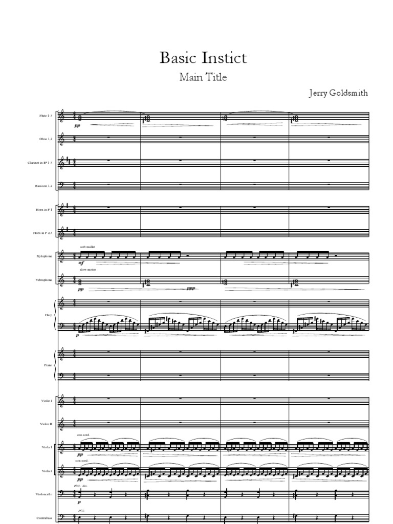 Jerry Goldsmith - Basic Instinct | PDF | Production musicale | Orchestre
