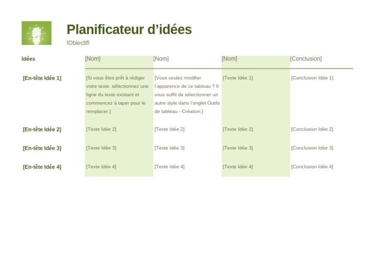 Planificateur D'idées | PDF
