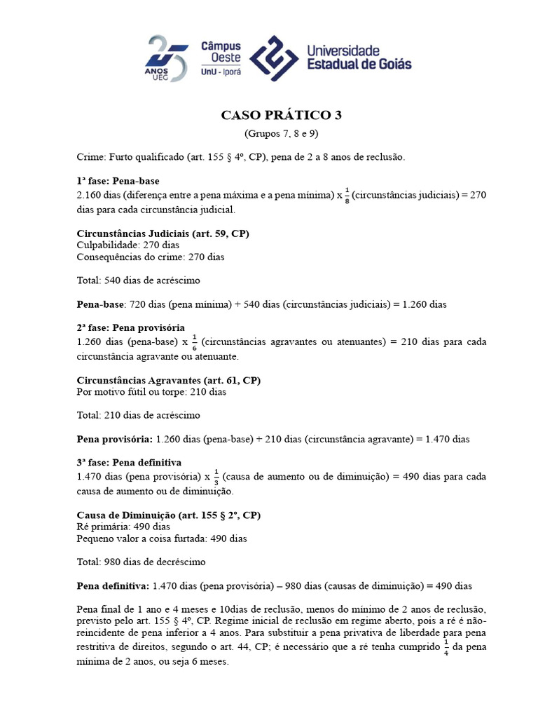 CASO PRÁTICO 3 Corrigido | PDF