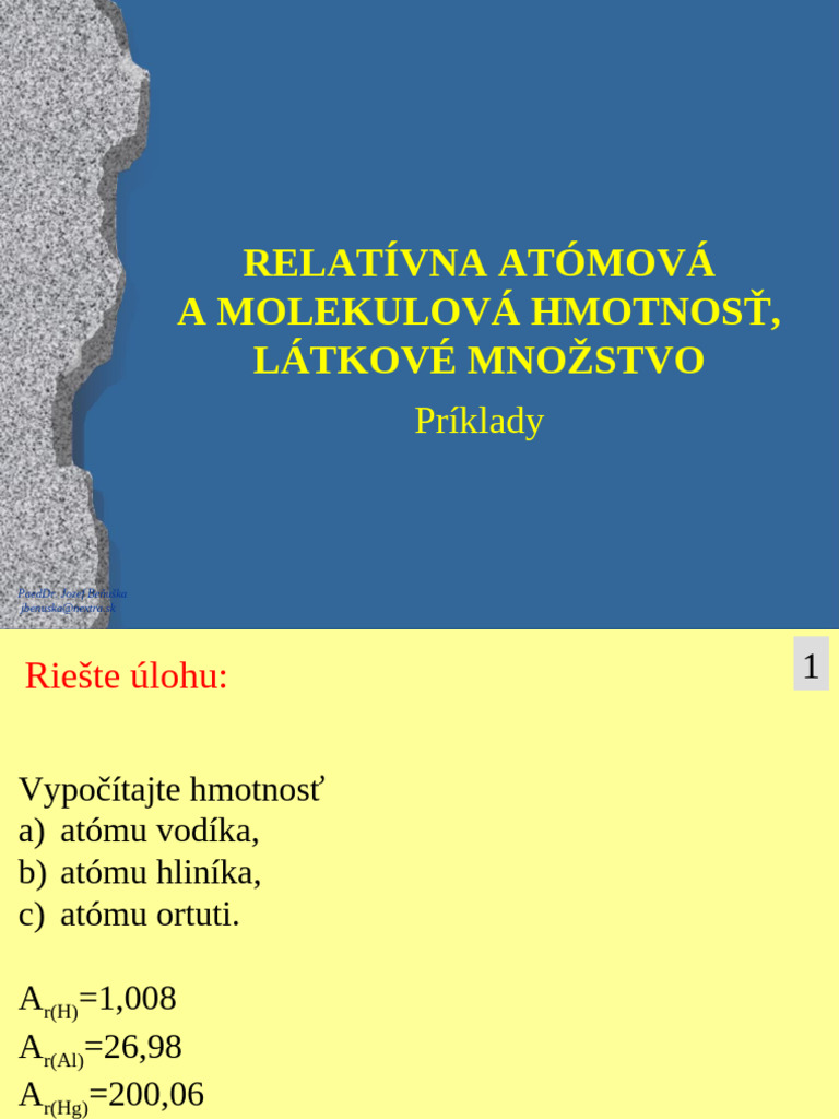 Priklady-Molove Veliciny | PDF