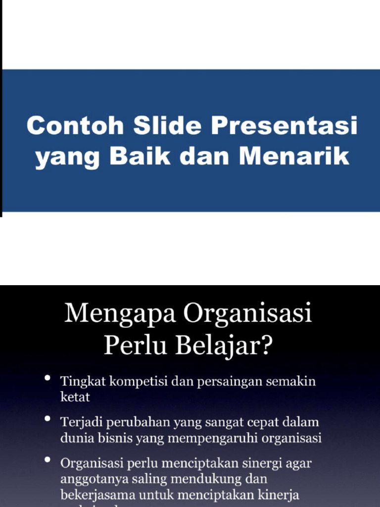 11 Contoh Presentasi Yang Baik Dan Menarik | PDF