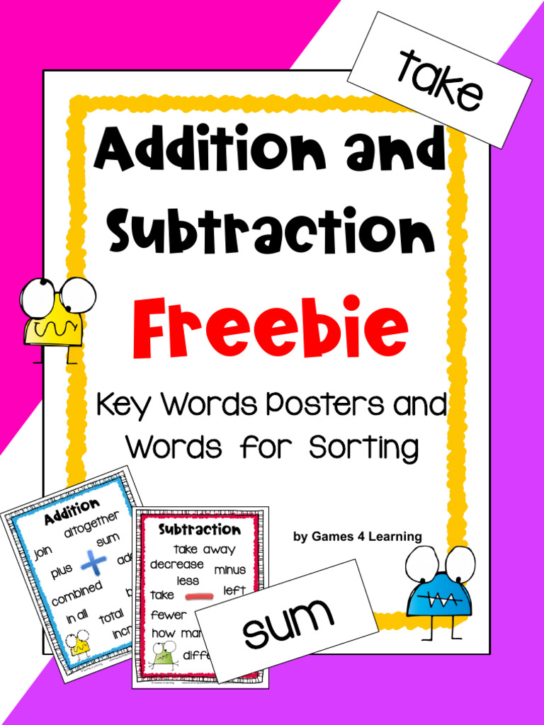 Addition and Subtraction: Freebie | PDF
