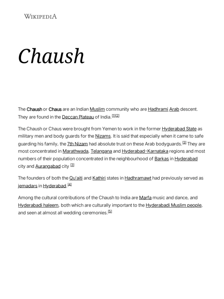 Chaush - Wikipedia | PDF