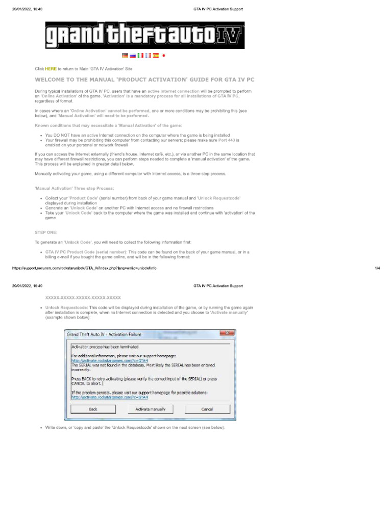 GTA4 Aktivizācija | PDF