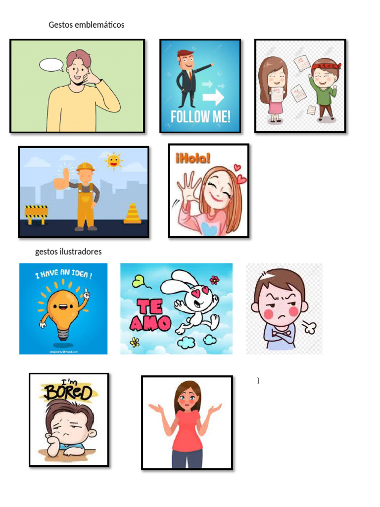 GESTOS AFECTIVOS, EMBLEMATICOS ETC | PDF
