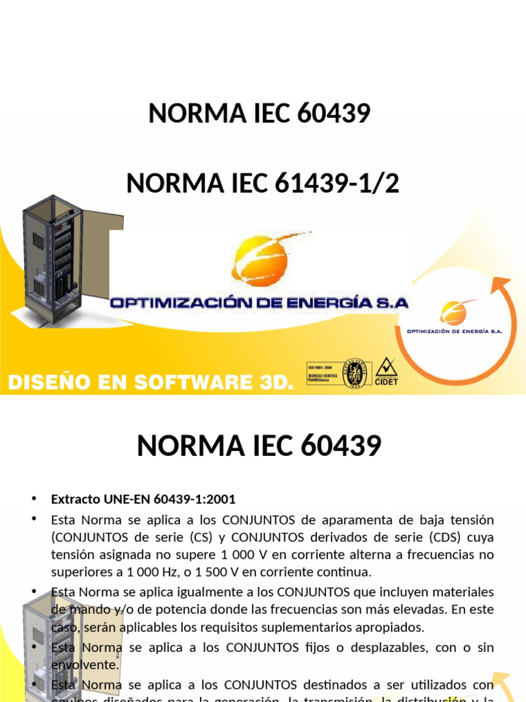 Norma IEC 60439 y norma IEC 61439-12 | PDF