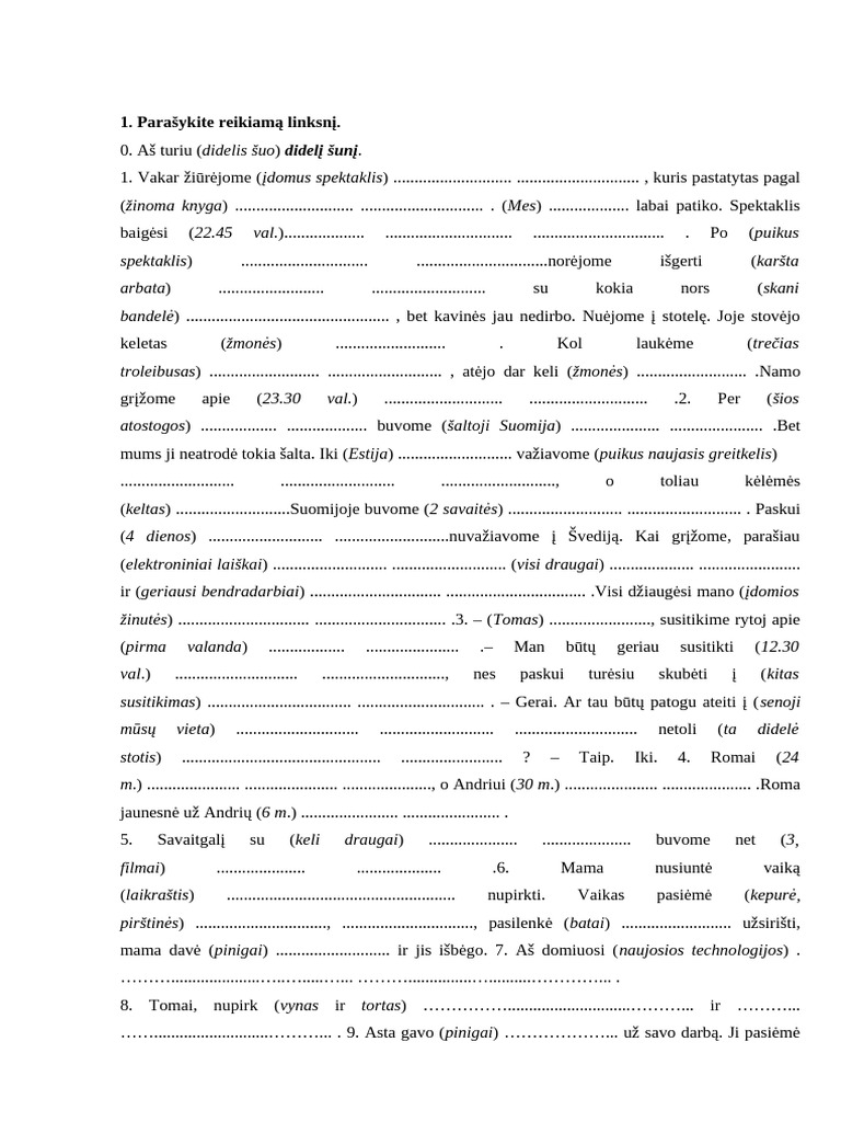 Gramatikos Pratimai | PDF