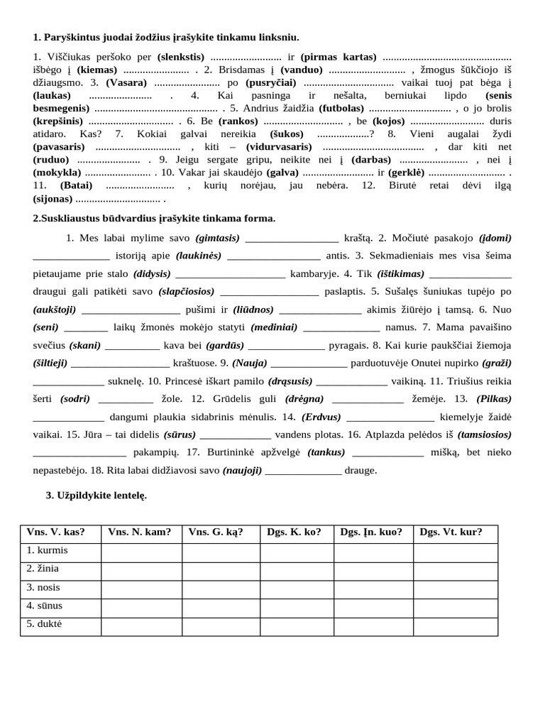 6 Kl. 2 Pamoka | PDF