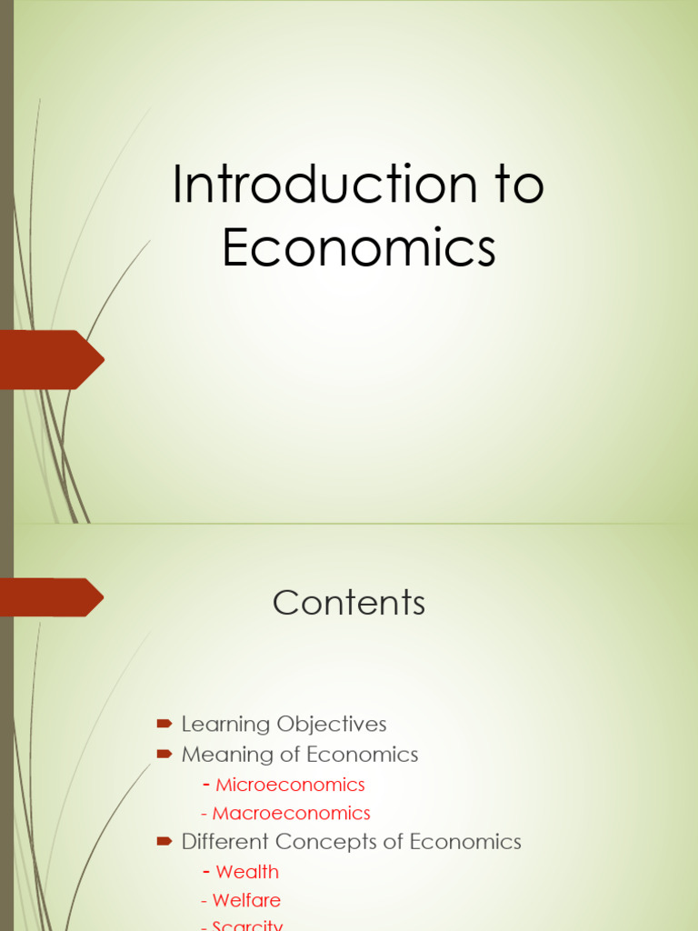 Introduction To Economics | PDF