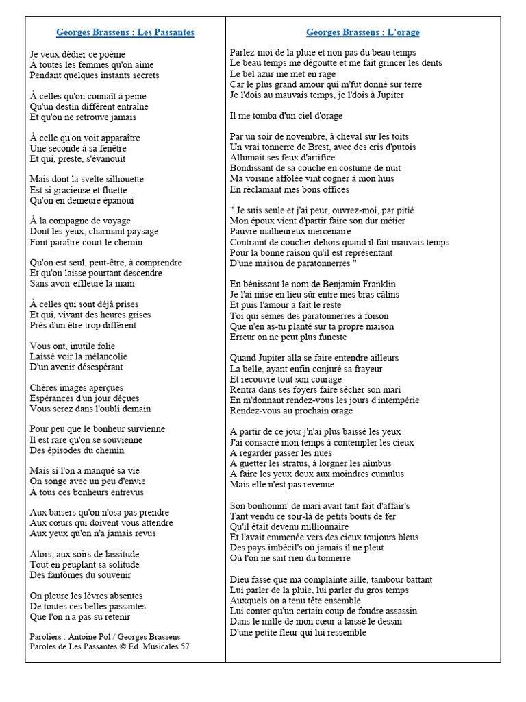 Georges Brassens | PDF