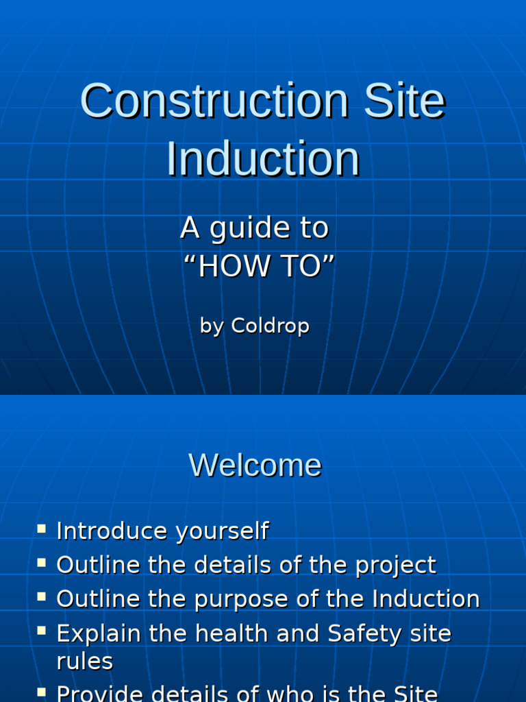 Construction Site Induction | PDF