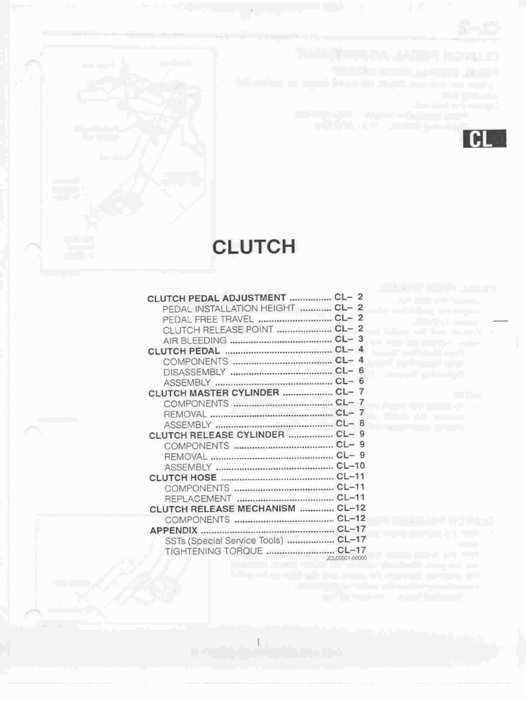 Section CL - Clutch | PDF