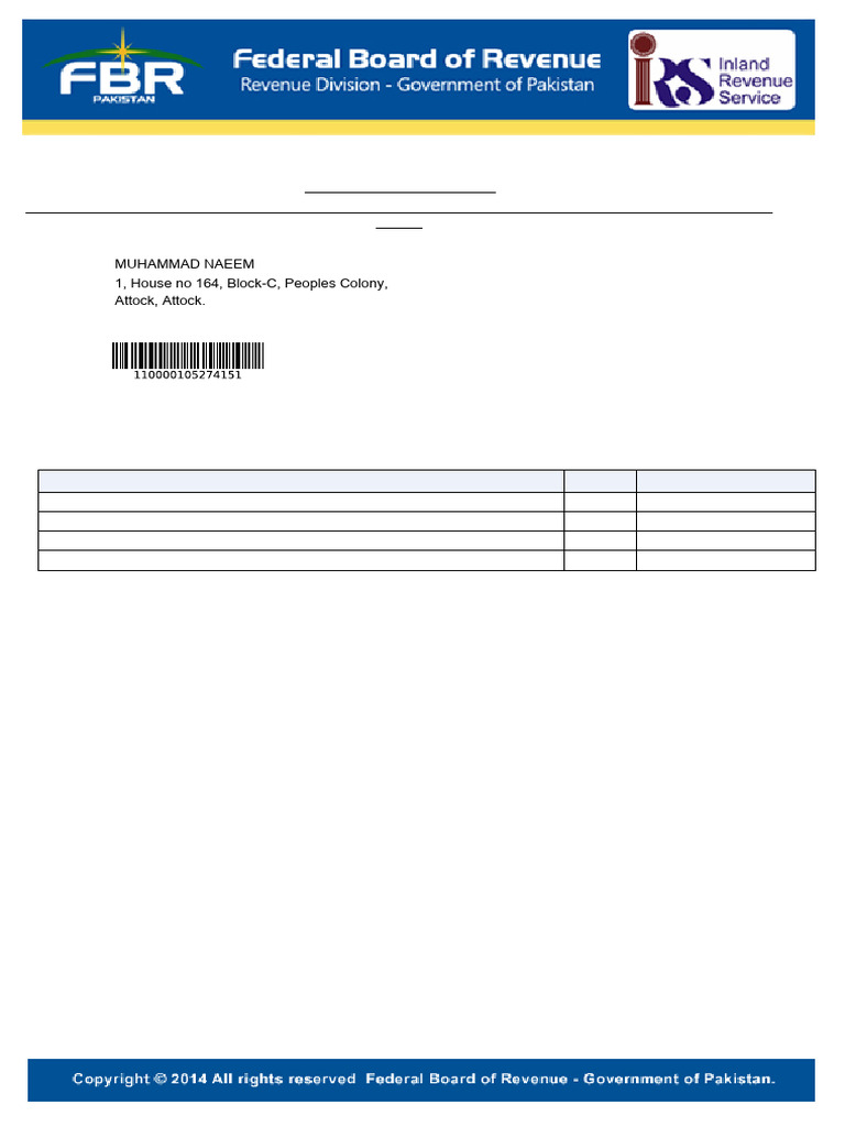 114 (1) (Return of Income For A Person Deriving Income Only From Salary ...