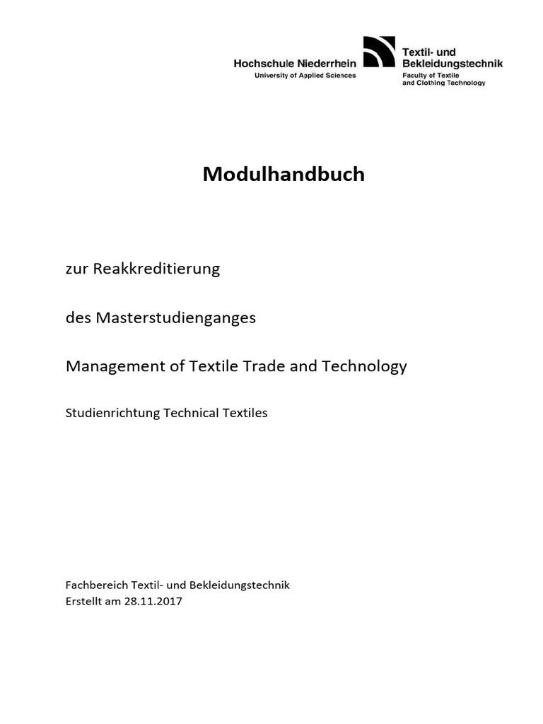 Modulhandbuch MTTT-TechTex | PDF