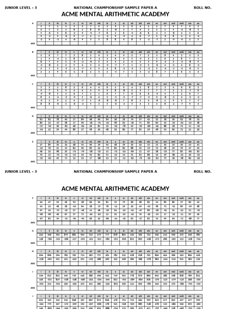 Junior Level 3 With - A | PDF