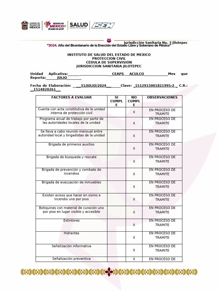 Formato Proteccion Civil | PDF | Defensa Civil | La seguridad