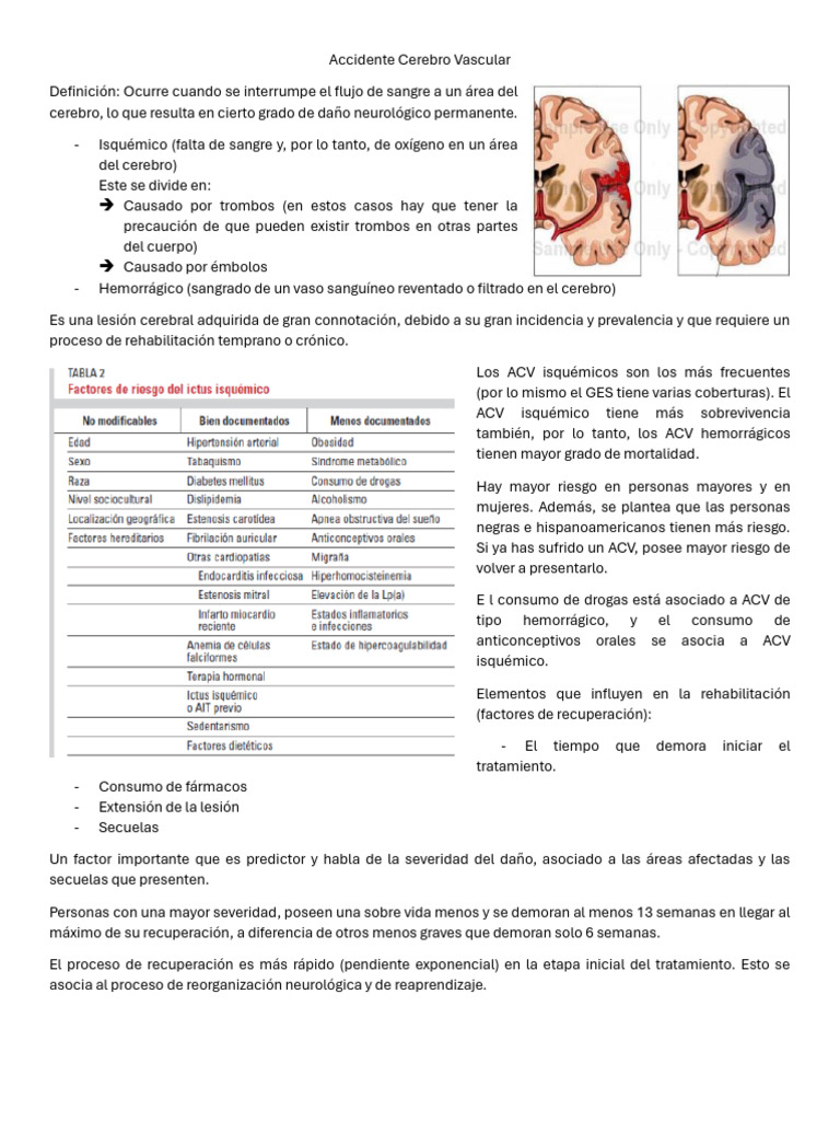 Clase 16 ACV | PDF | Carrera | Isquemia