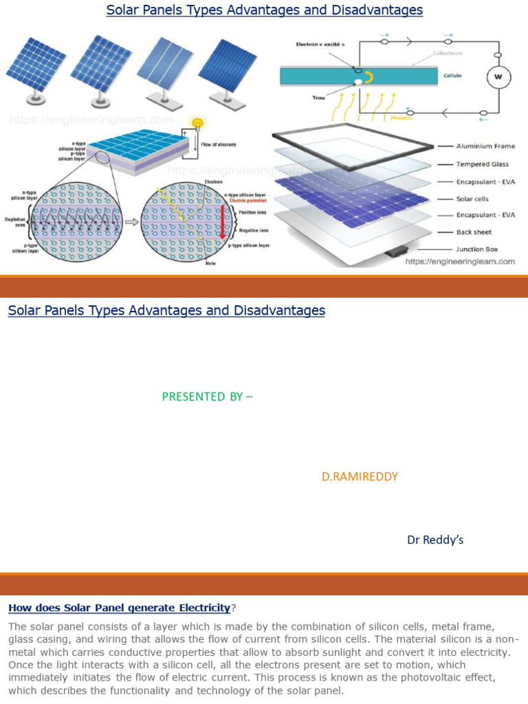 Solar Panels Types Advantages and Disadvantages | PDF | Solar Cell ...