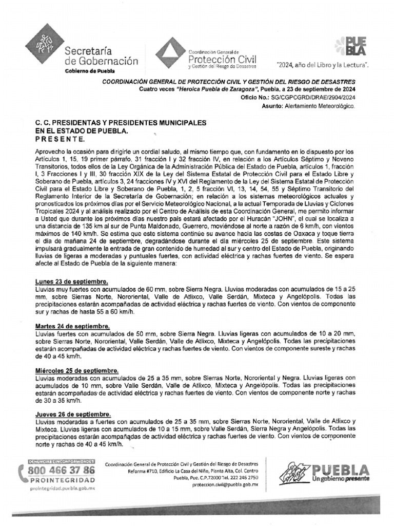 Oficio CGPC 2904 | PDF